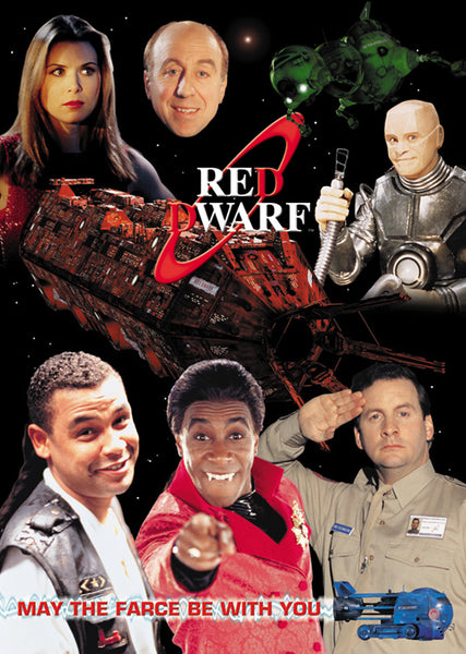 Red Dwarf TV Series May The Farce Be With You Rare Vintage Maxi Poster – Koolpixnz