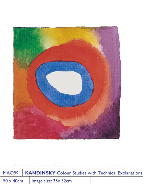 Wassily Kandinsky Colour Studies #1 Detail 40x50cm Art Print – Koolpixnz