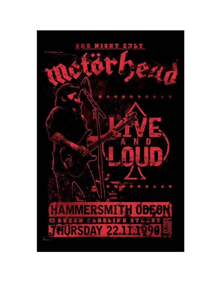 Motorhead Live And Loud Hammersmith Odeon 1990 Maxi Poster – Koolpixnz