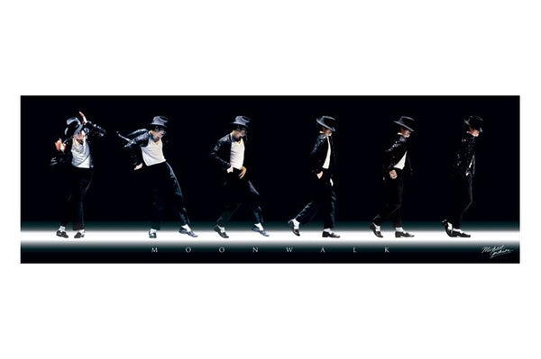 Michael Jackson Moonwalk 30cm x 91cm Slim Poster Blockmount – Koolpixnz