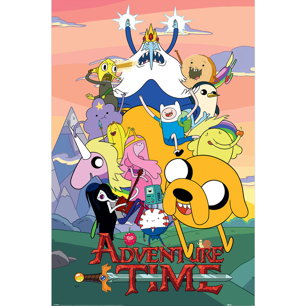 Adventure Time Group Cartoon Maxi Poster – Koolpixnz