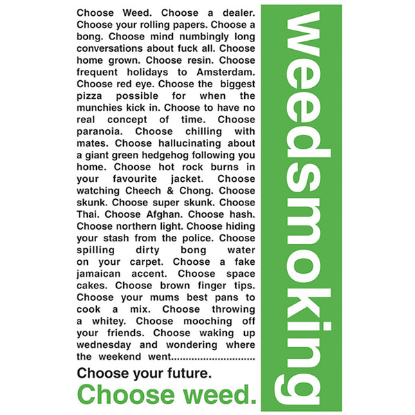 Weed Smoking Choose Your Future Choose Weed Maxi Poster – Koolpixnz