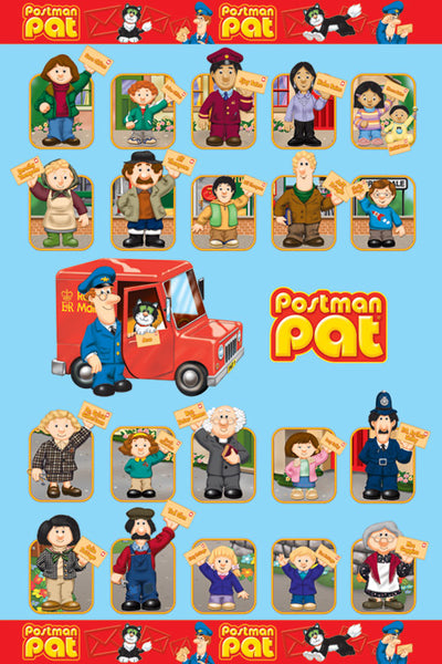 Postman Pat Characters Montage Maxi Poster – Koolpixnz