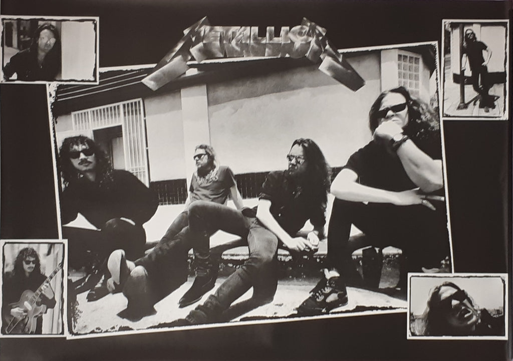 Metallica Group Montage Black And White 100x140cm Panoramic Giant Post ...