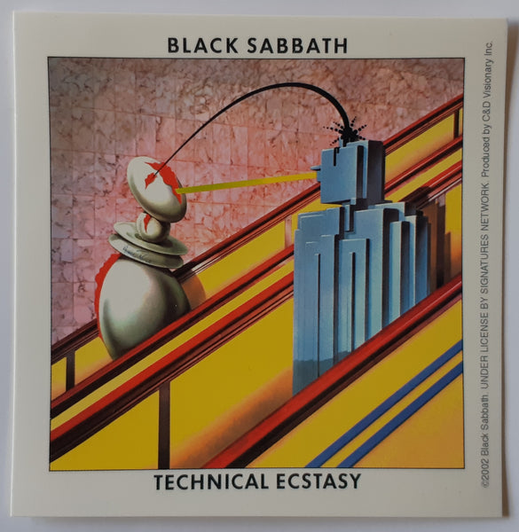 Black Sabbath Technical Ecstasy LP Cover 10cm Square Vinyl Sticker ...