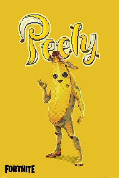Fortnite Video Game Pixel Peely Maxi Poster – Koolpixnz