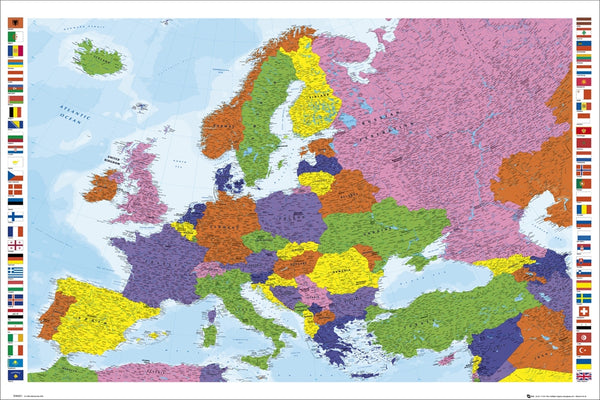 Europe Collins Bartholomew 2008 Map Maxi Poster – Koolpixnz