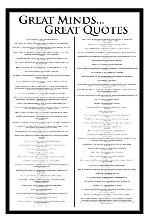 Great Minds ... Great Quotes Maxi Poster – Koolpixnz